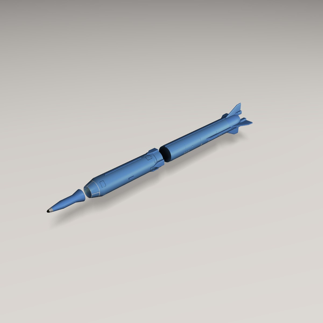 3dsmax Iranian Missile Sejil-2