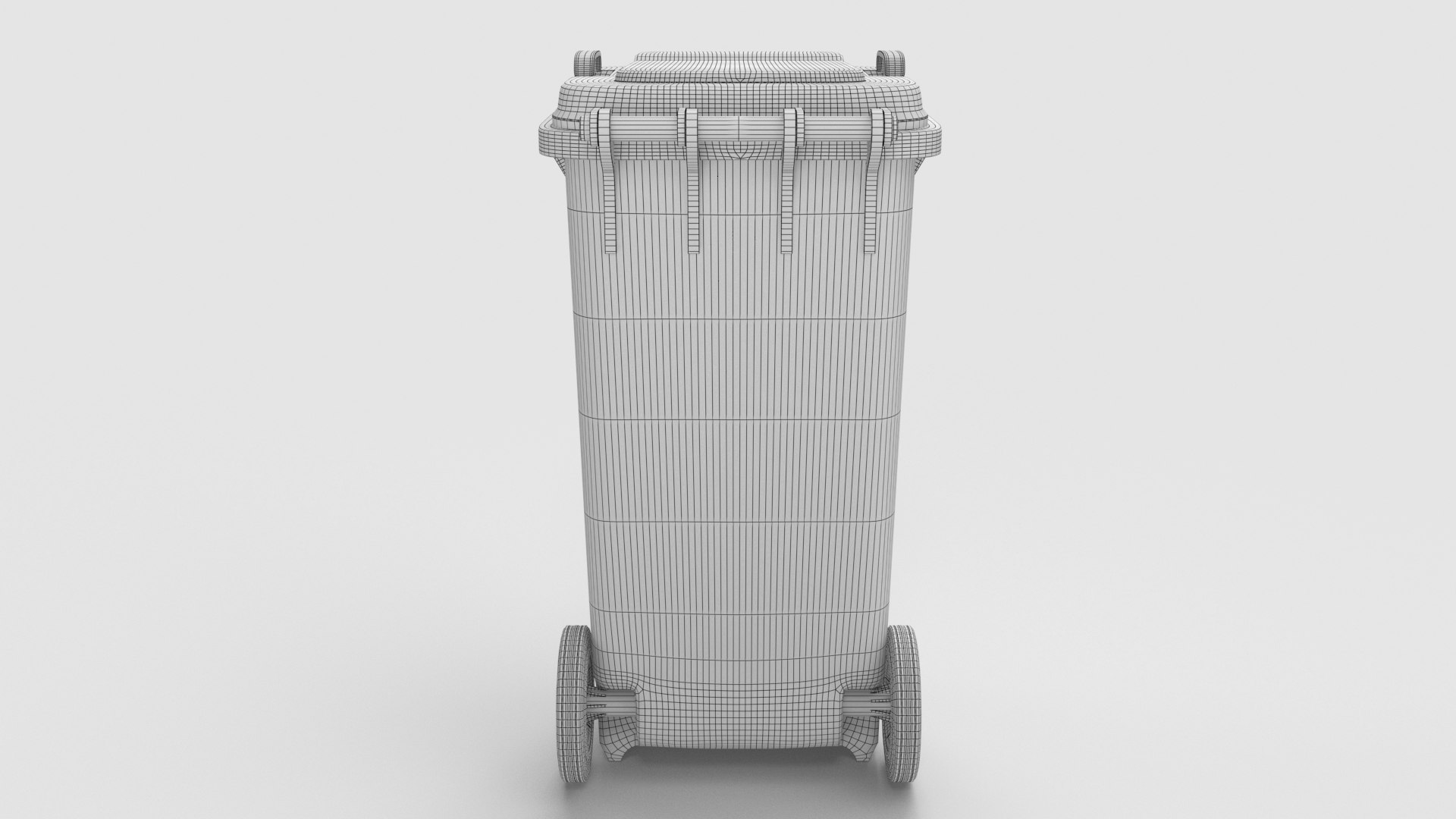 3D Wheeled Garbage Bin Green - TurboSquid 2073125