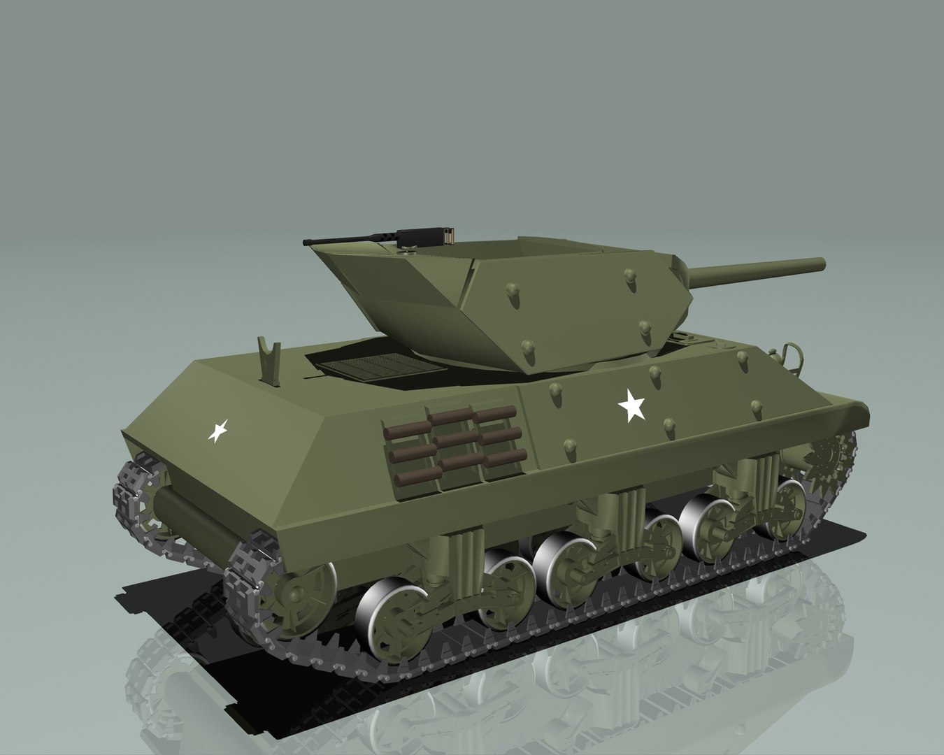 3d Model M10 Wolverine Tank Destroyer