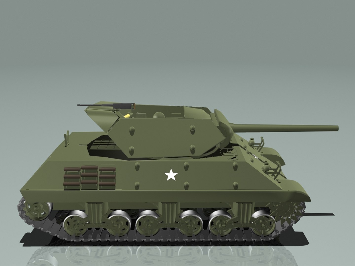 3d Model M10 Wolverine Tank Destroyer