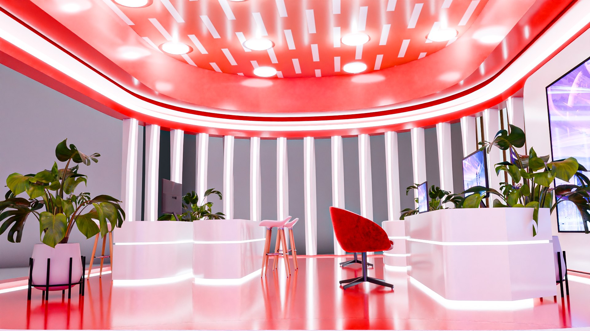 Exhibition Booth 3D Model Clean Topology Node Based Shaders 3D Model 3D ...