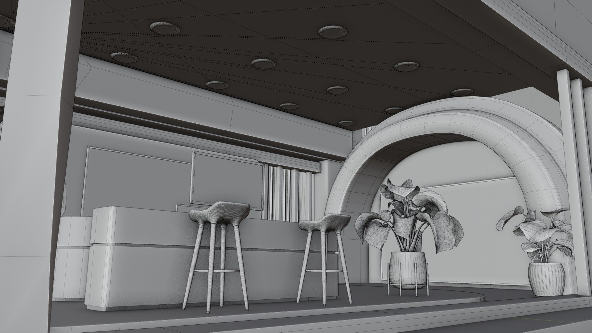 Exhibition Booth 3D Model Clean Topology Node Based Shaders 3D Model 3D ...