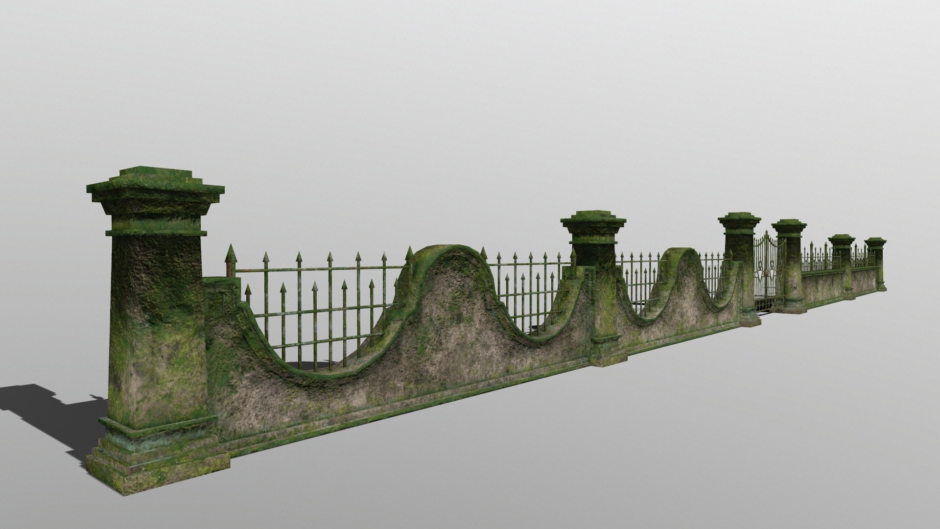 Gate Wall Model - TurboSquid 1303019