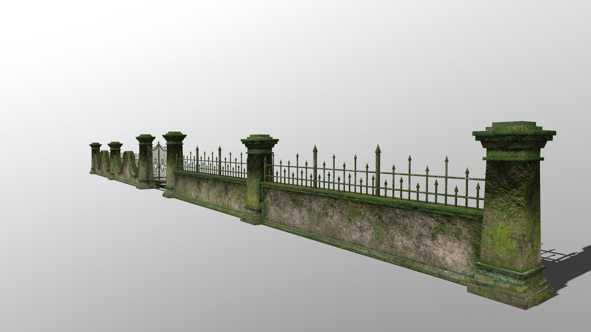 Gate Wall Model - TurboSquid 1303019