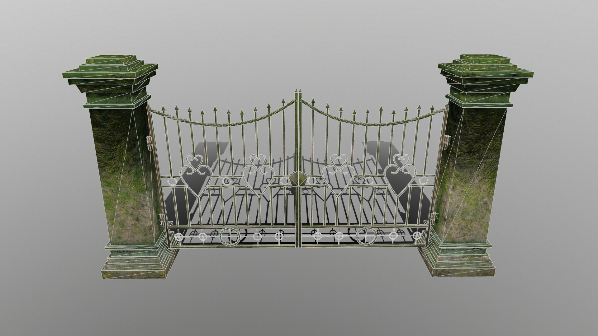 Gate Wall Model - TurboSquid 1303019
