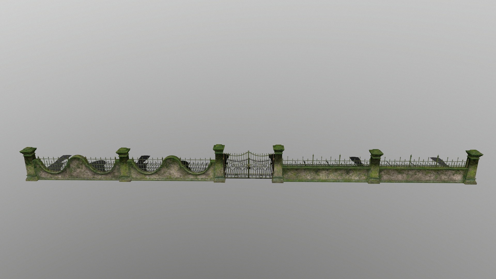 Gate Wall Model - TurboSquid 1303019