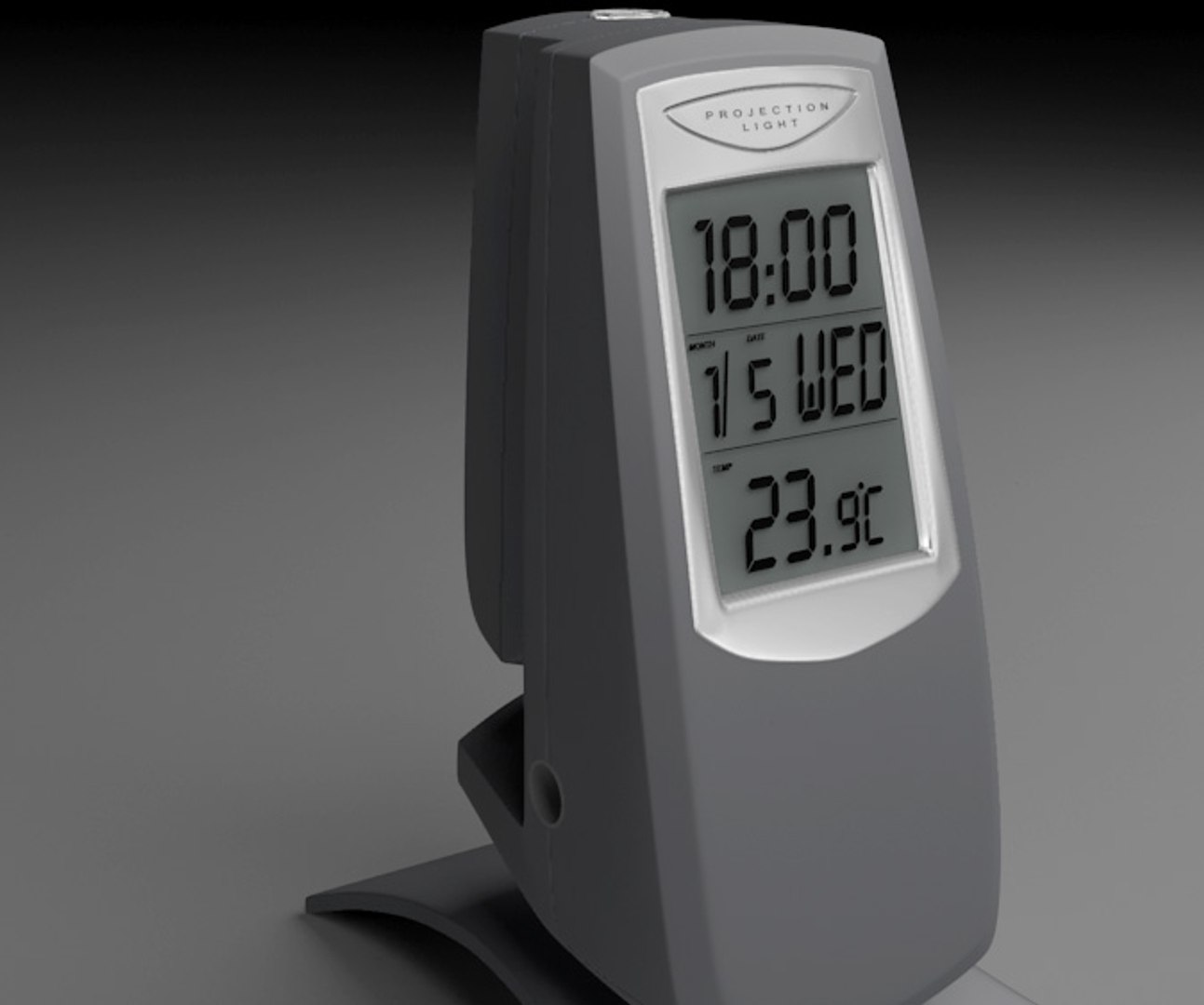 3d model of clock projection light