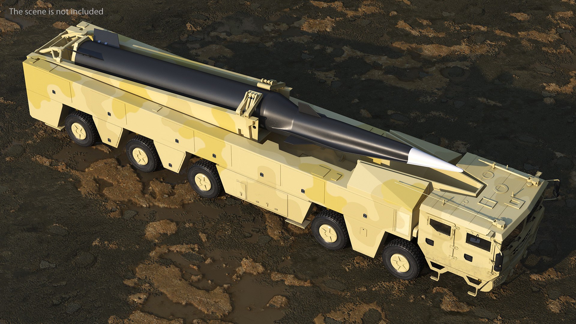 Atomic Missile on Road Mobile Vehicle model - TurboSquid 2097587