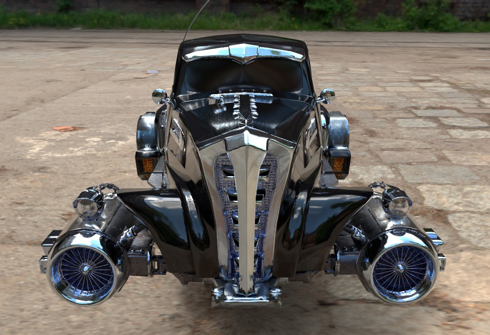 3D Flying Retro Futuristic Car - TurboSquid 1569409