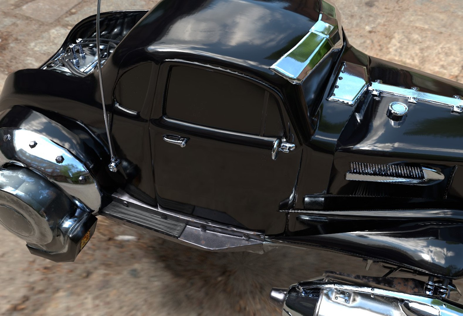 3D Flying Retro Futuristic Car - TurboSquid 1569409