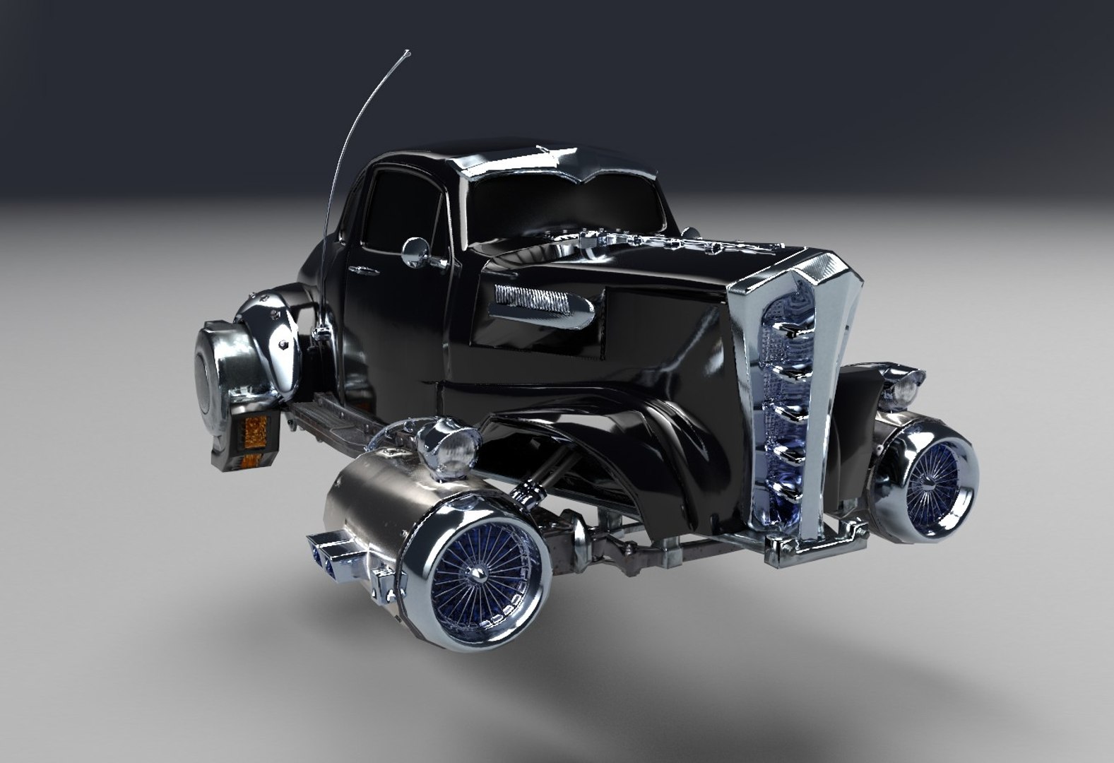 3D Flying Retro Futuristic Car - TurboSquid 1569409