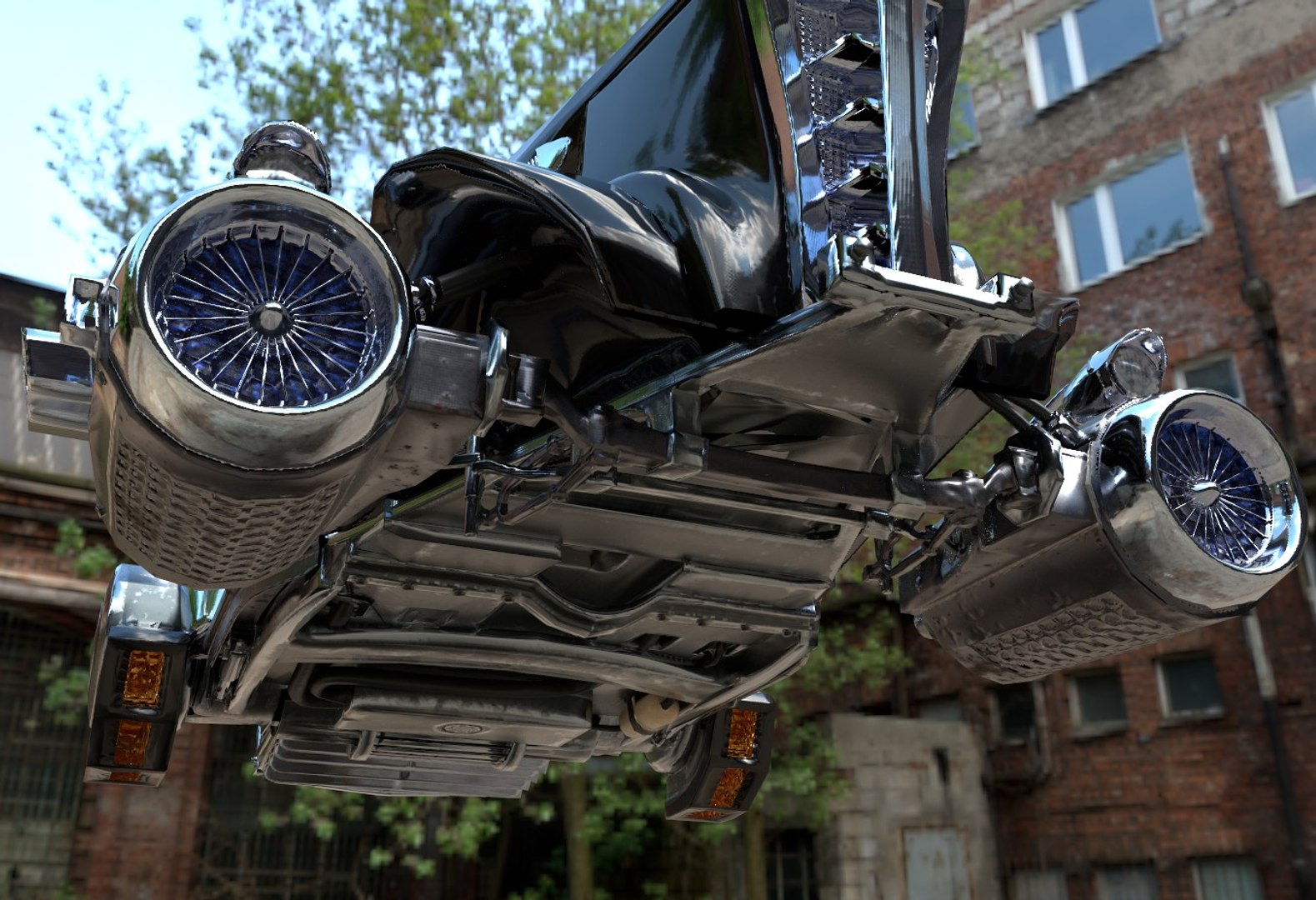 3D Flying Retro Futuristic Car - TurboSquid 1569409