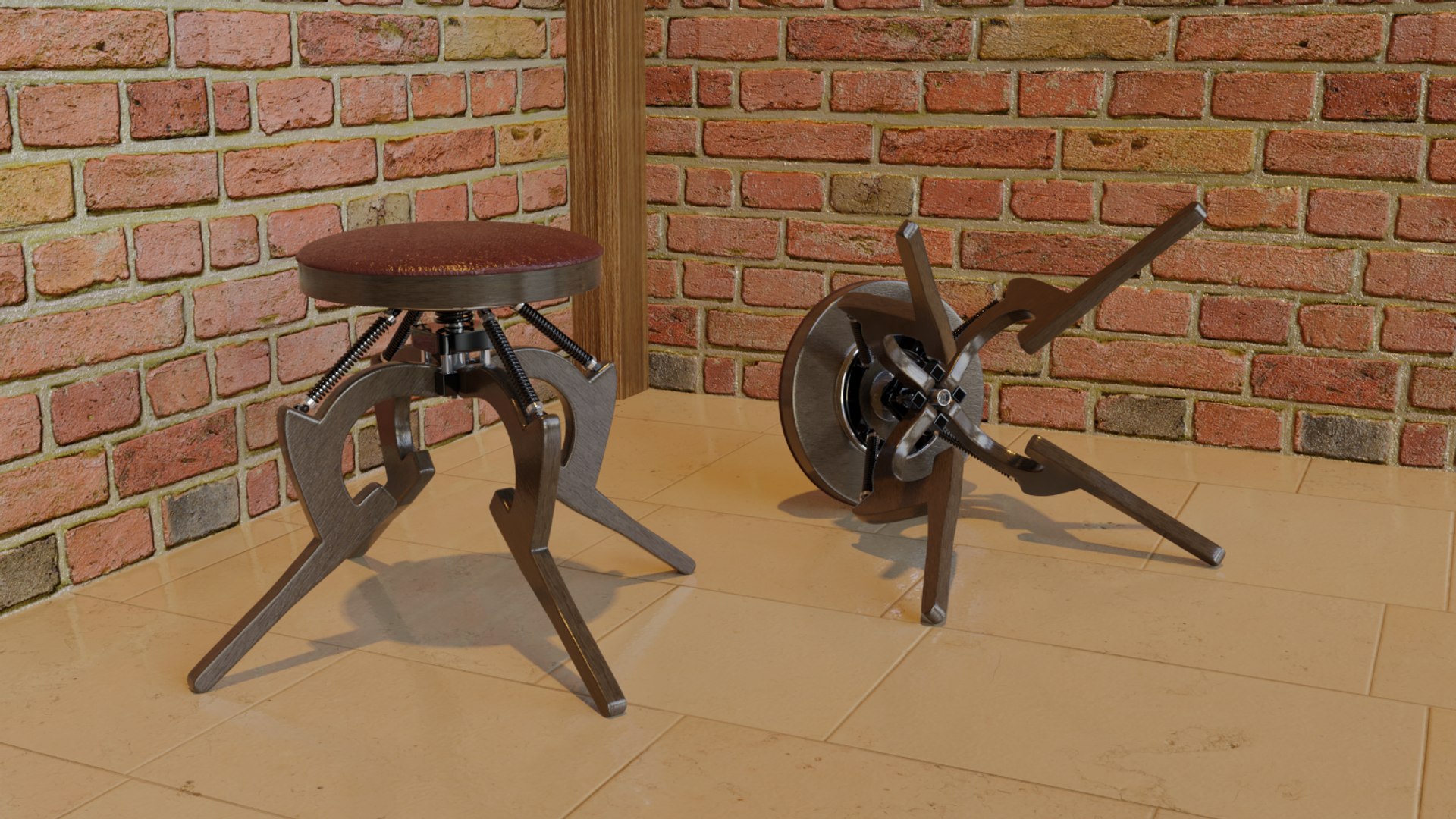 Chair shock absorbers 3D model - TurboSquid 1397374