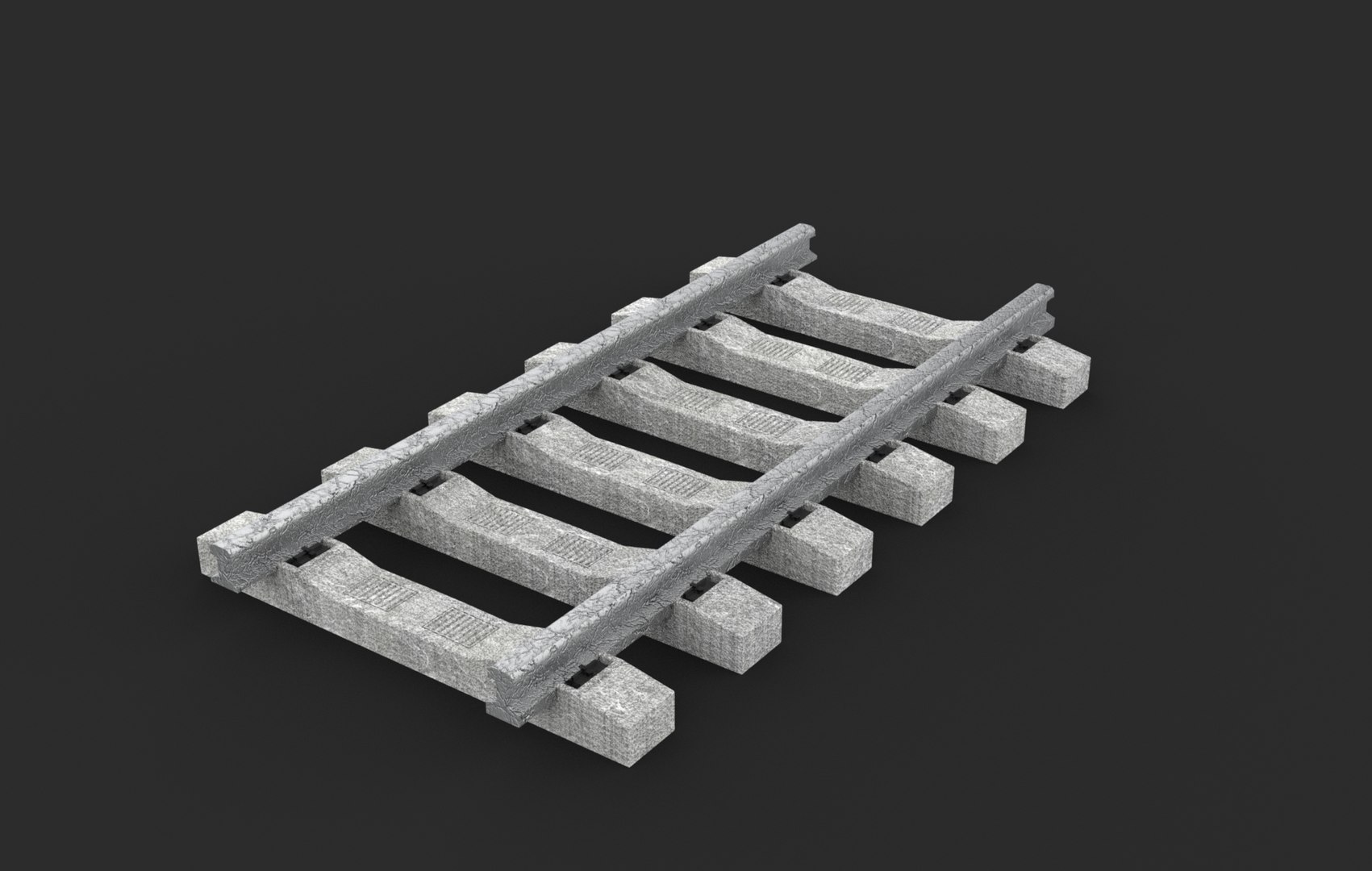 3D Railway Track 3D Model - TurboSquid 2355532