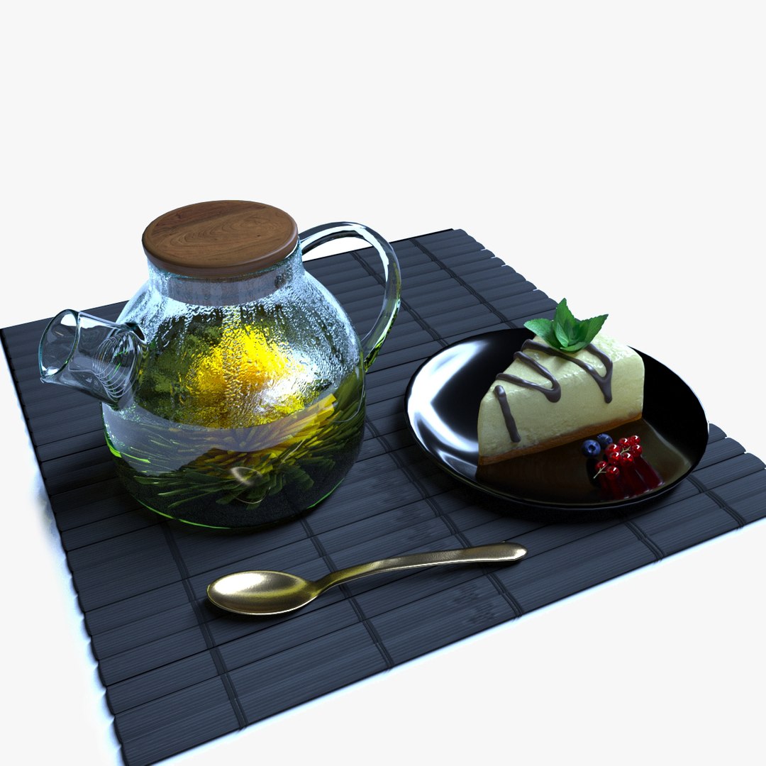 Green Tea Flower 3D Model - TurboSquid 1310117