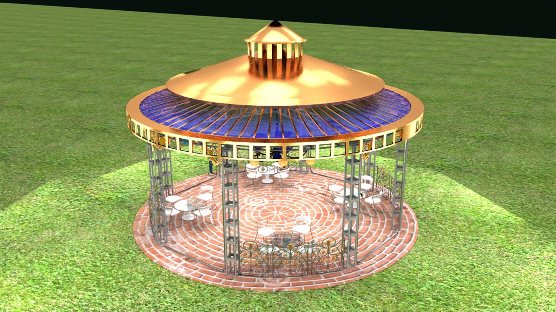 4 Side Rounded Stand Model - TurboSquid 1988309