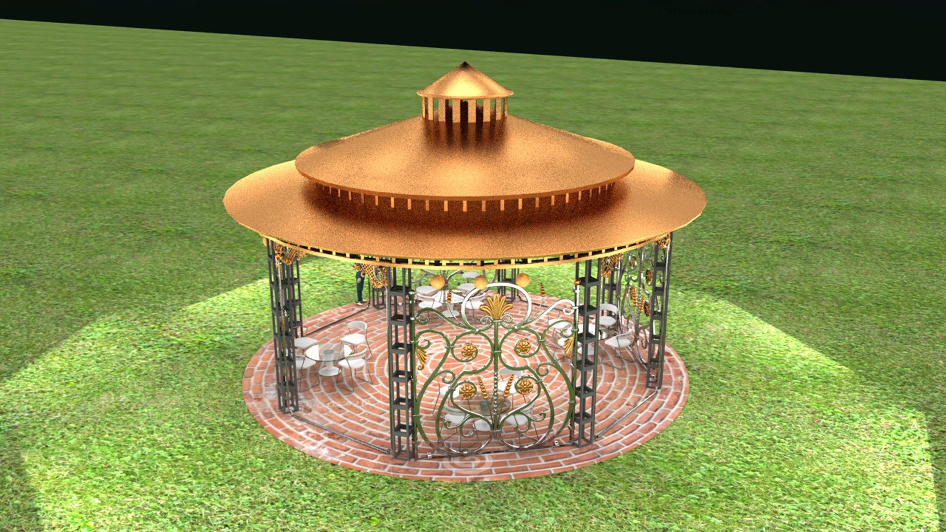 4 Side Rounded Stand Model - TurboSquid 1988309