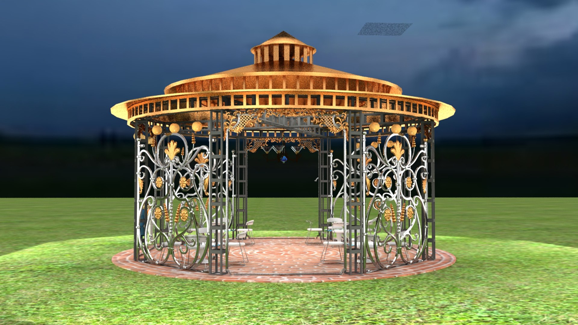 4 Side Rounded Stand Model - TurboSquid 1988309