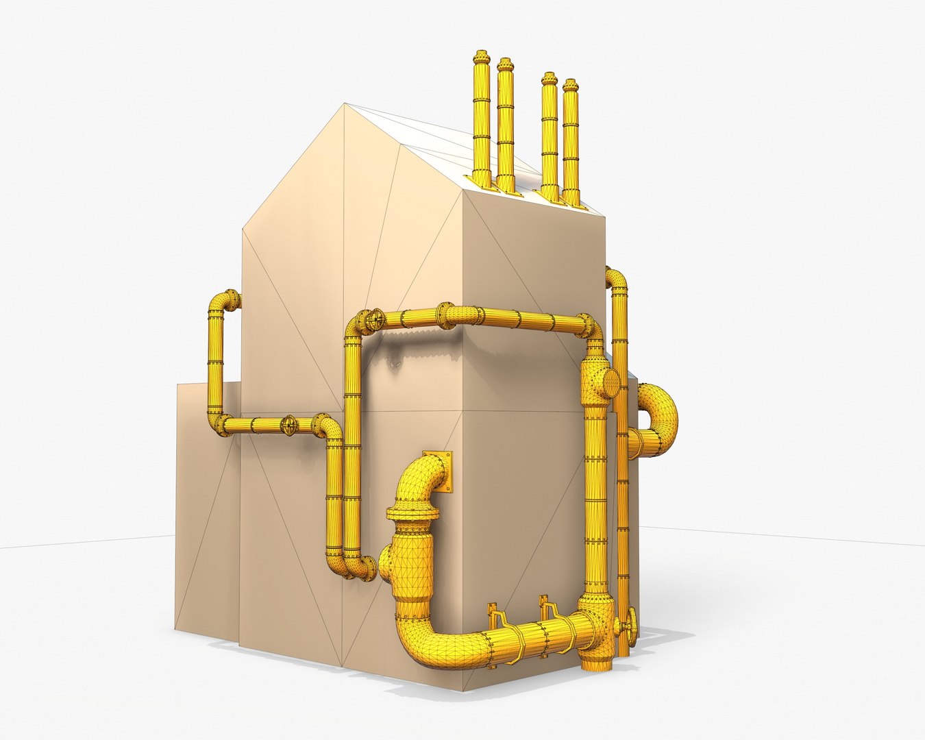 3D Industrial Steam Pipes PBR model - TurboSquid 1742665