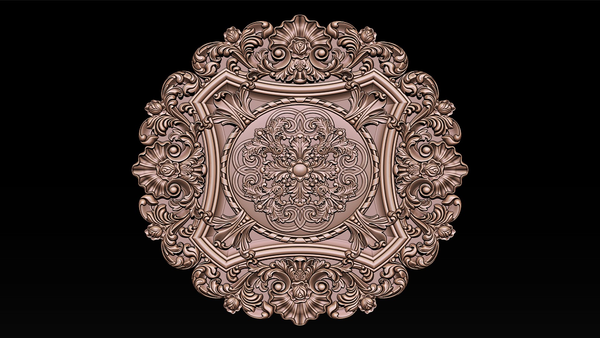 Decorative Ceiling Center - For CNC Router 3D - TurboSquid 1861573
