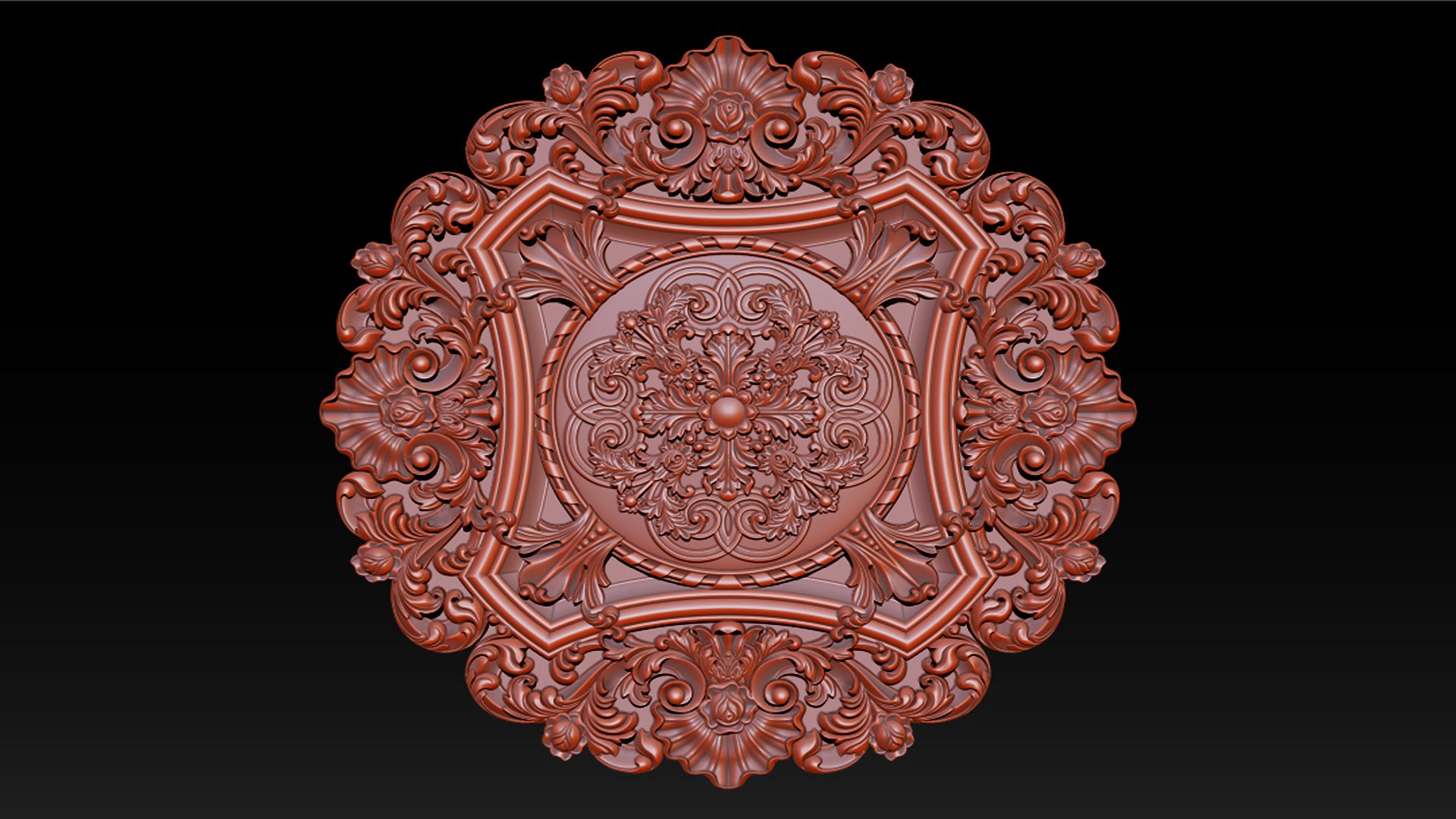 Decorative Ceiling Center - For CNC Router 3D - TurboSquid 1861573