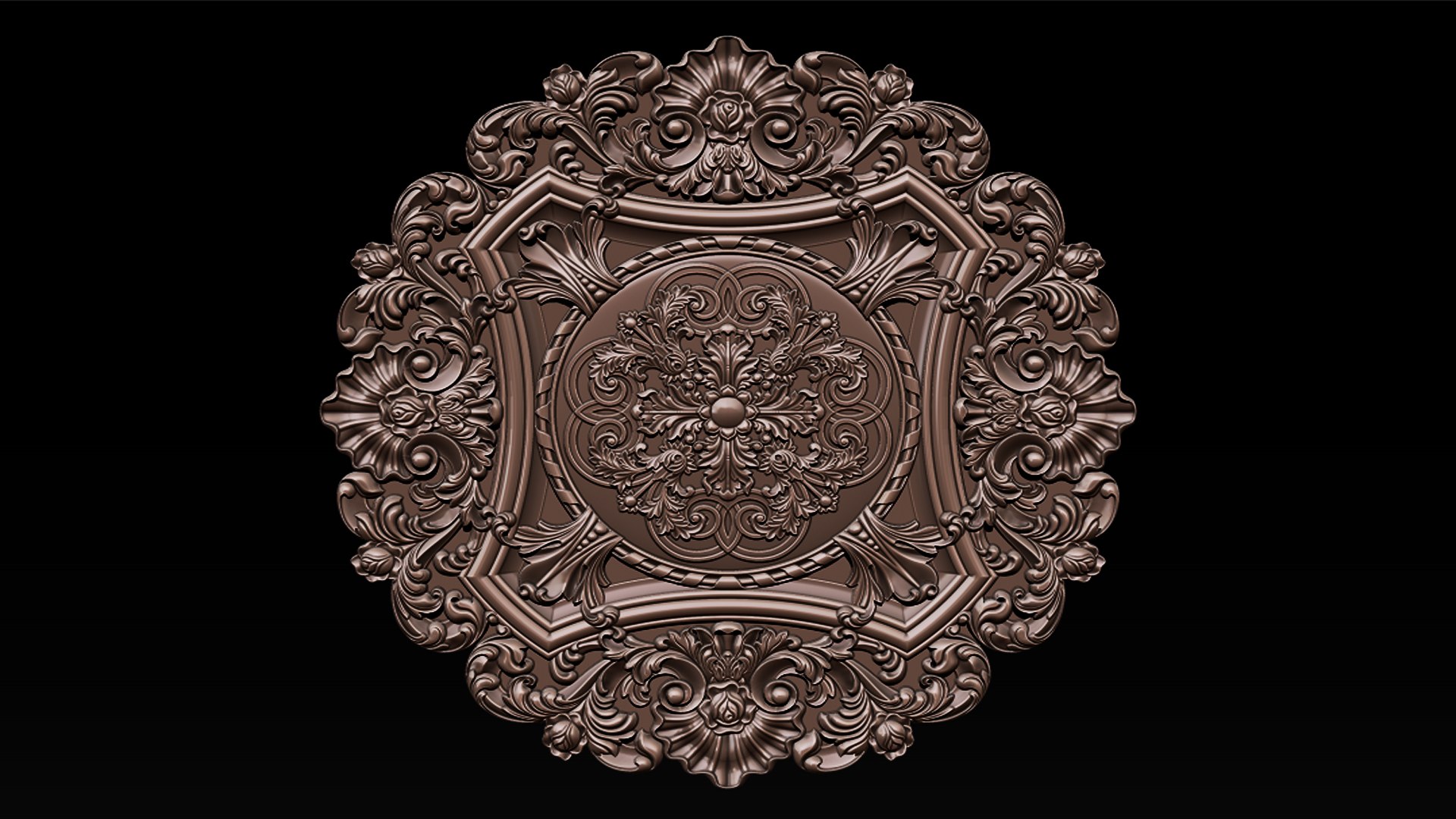 Decorative Ceiling Center - For CNC Router 3D - TurboSquid 1861573