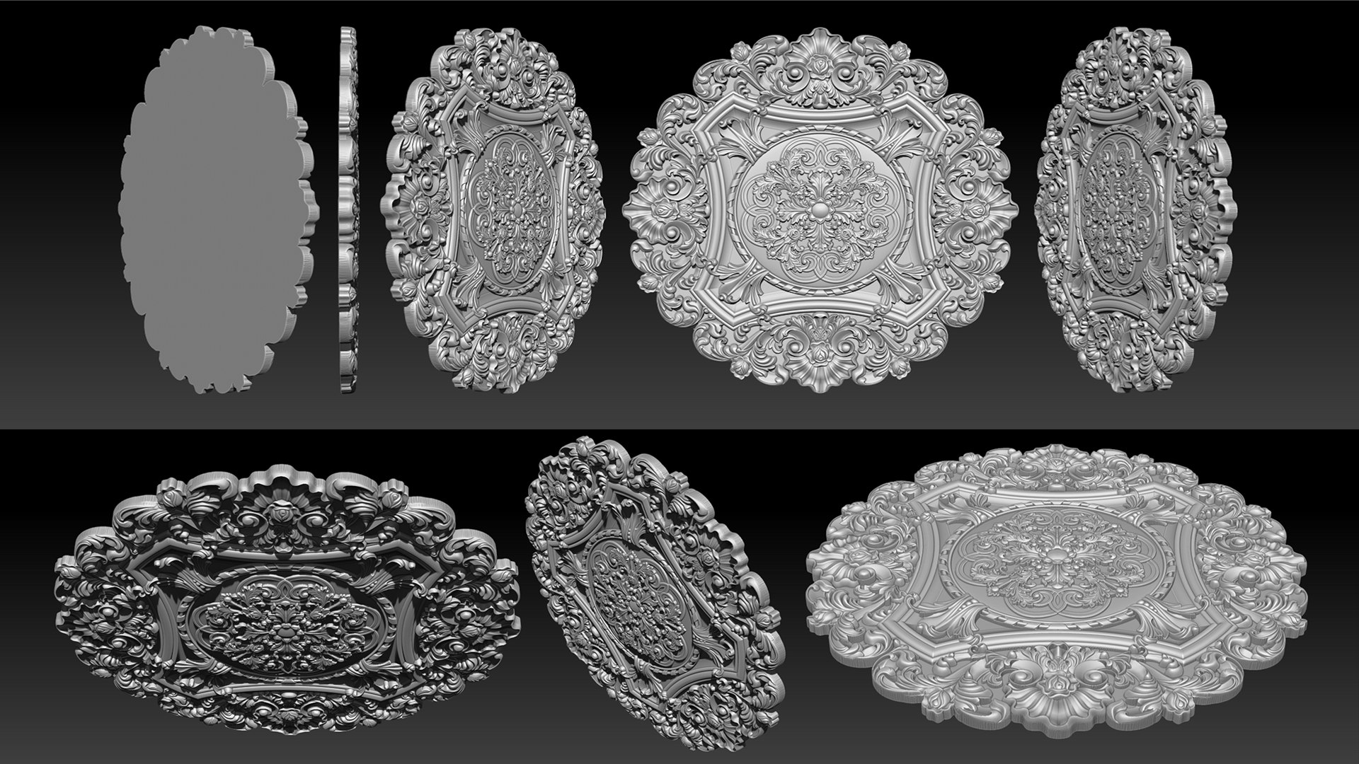 Decorative Ceiling Center - For CNC Router 3D - TurboSquid 1861573