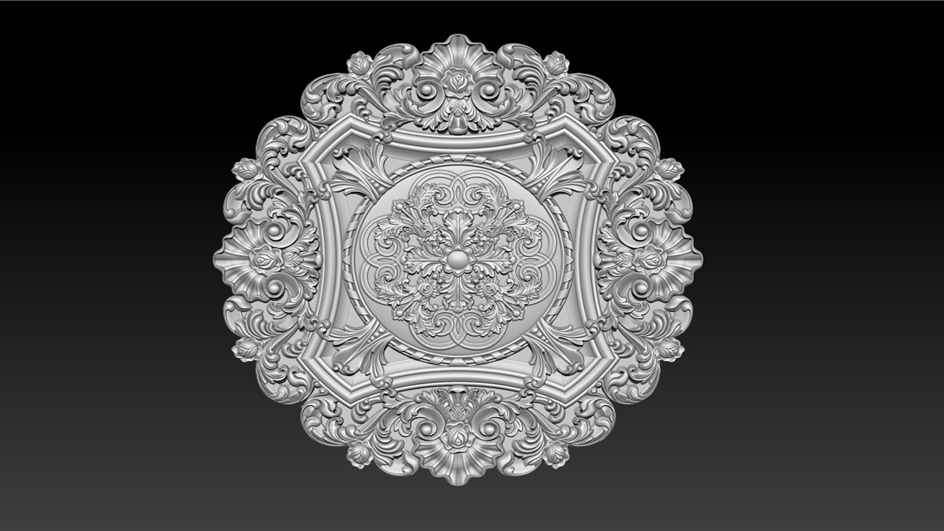 Decorative Ceiling Center - For CNC Router 3D - TurboSquid 1861573