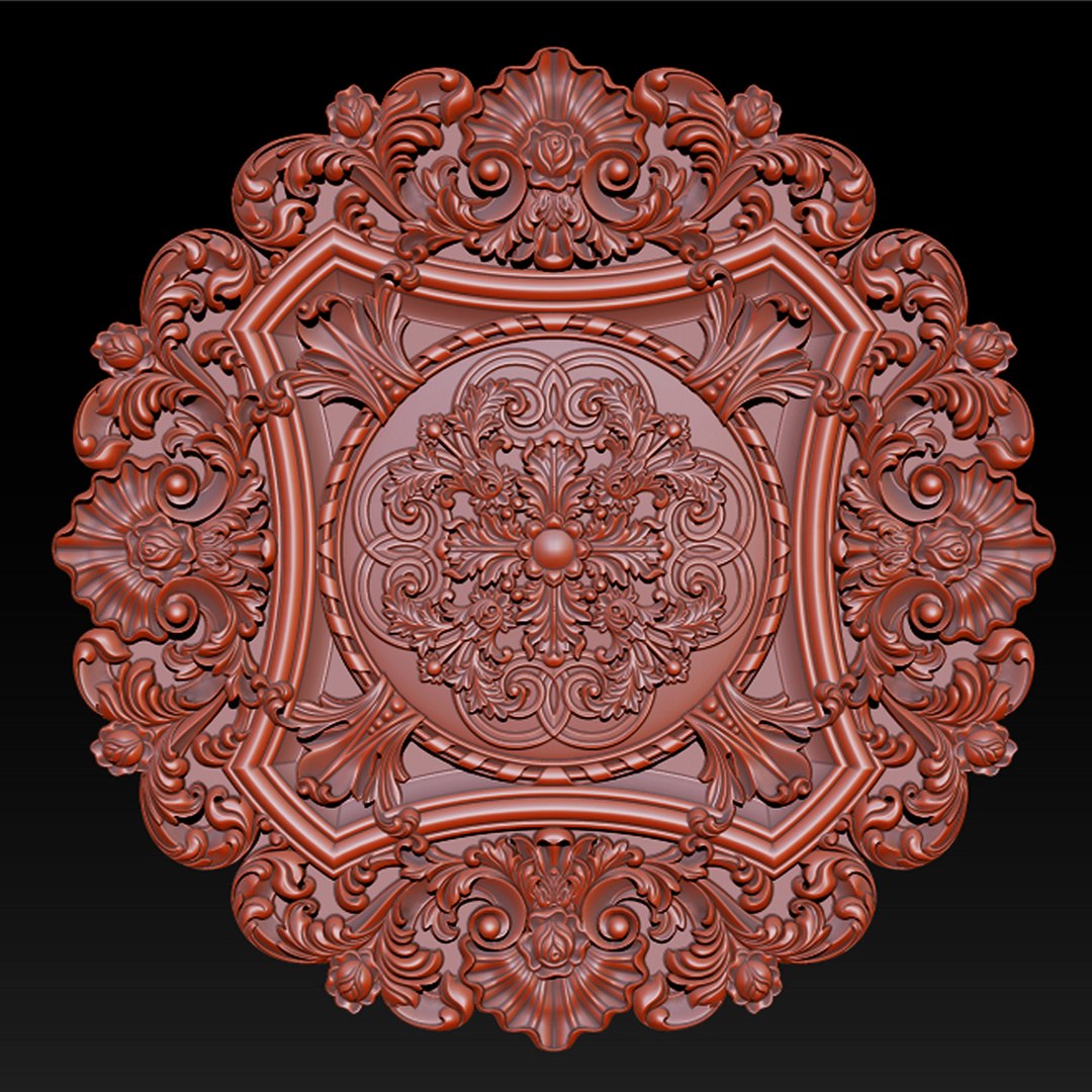 Decorative Ceiling Center - For CNC Router 3D - TurboSquid 1861573