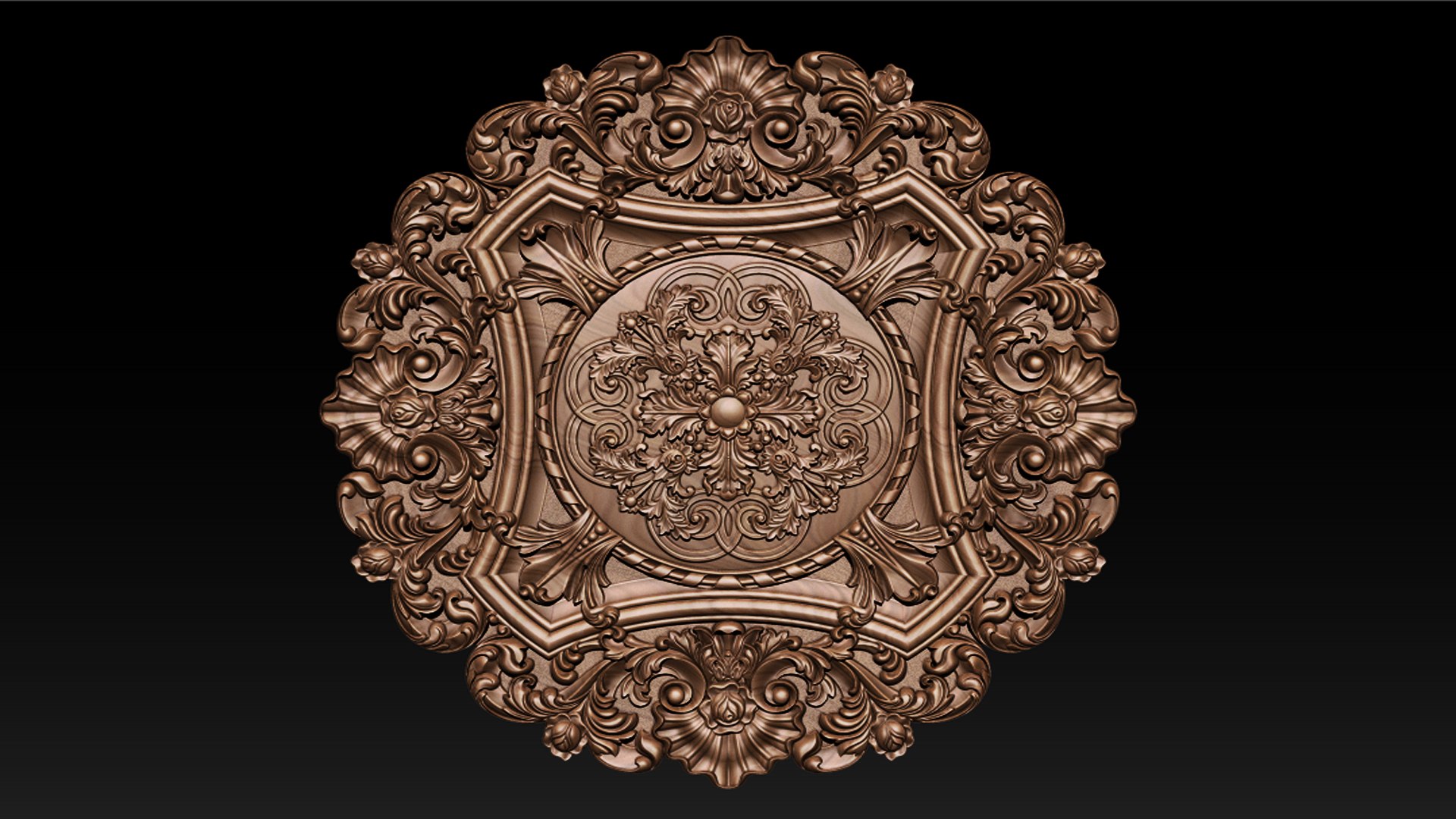 Decorative Ceiling Center - For CNC Router 3D - TurboSquid 1861573