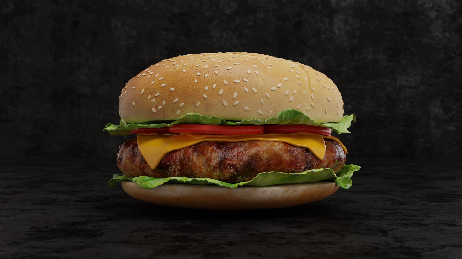 Hamburger Realistic Burger model - TurboSquid 2163923