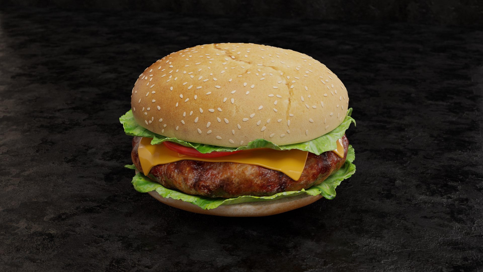 Hamburger Realistic Burger model - TurboSquid 2163923