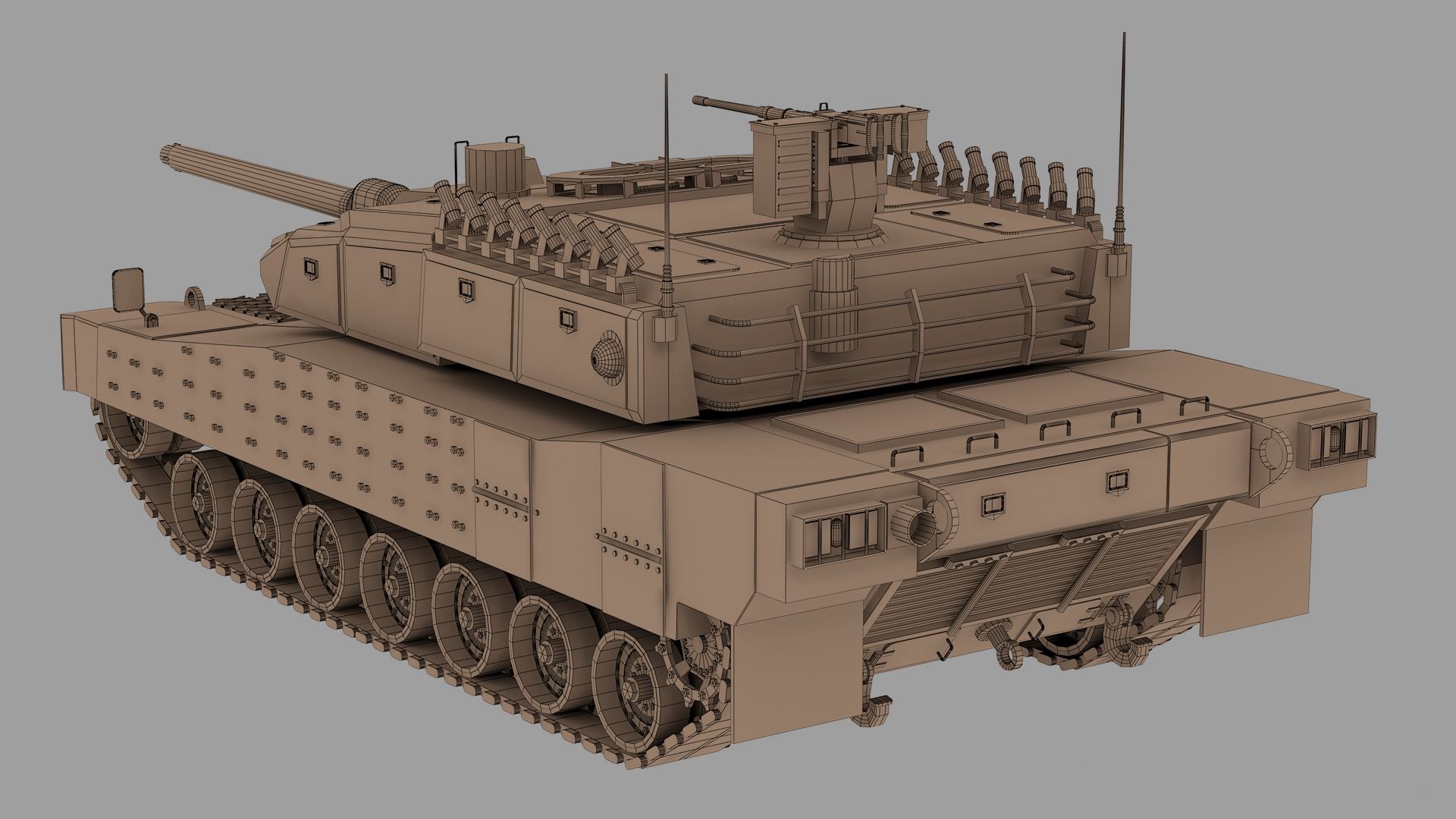 3d Modern Battle Tank Altay Model