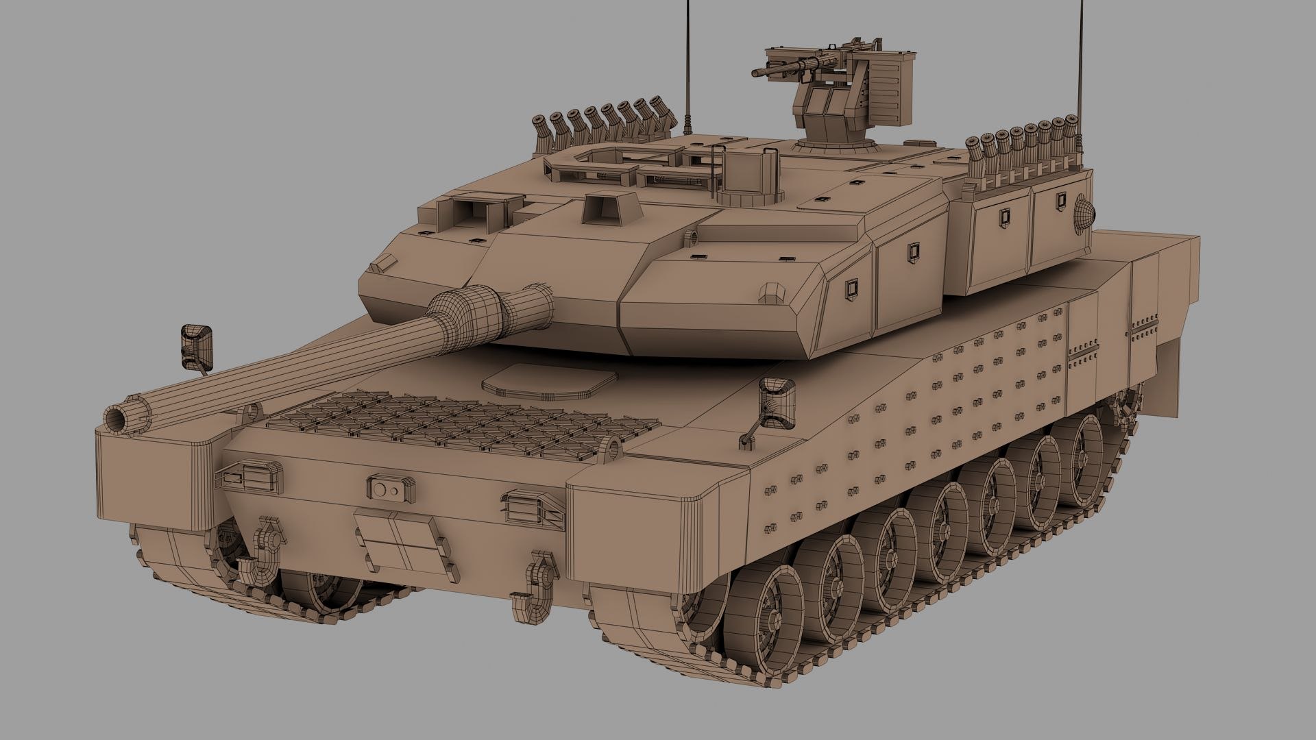 3d Modern Battle Tank Altay Model