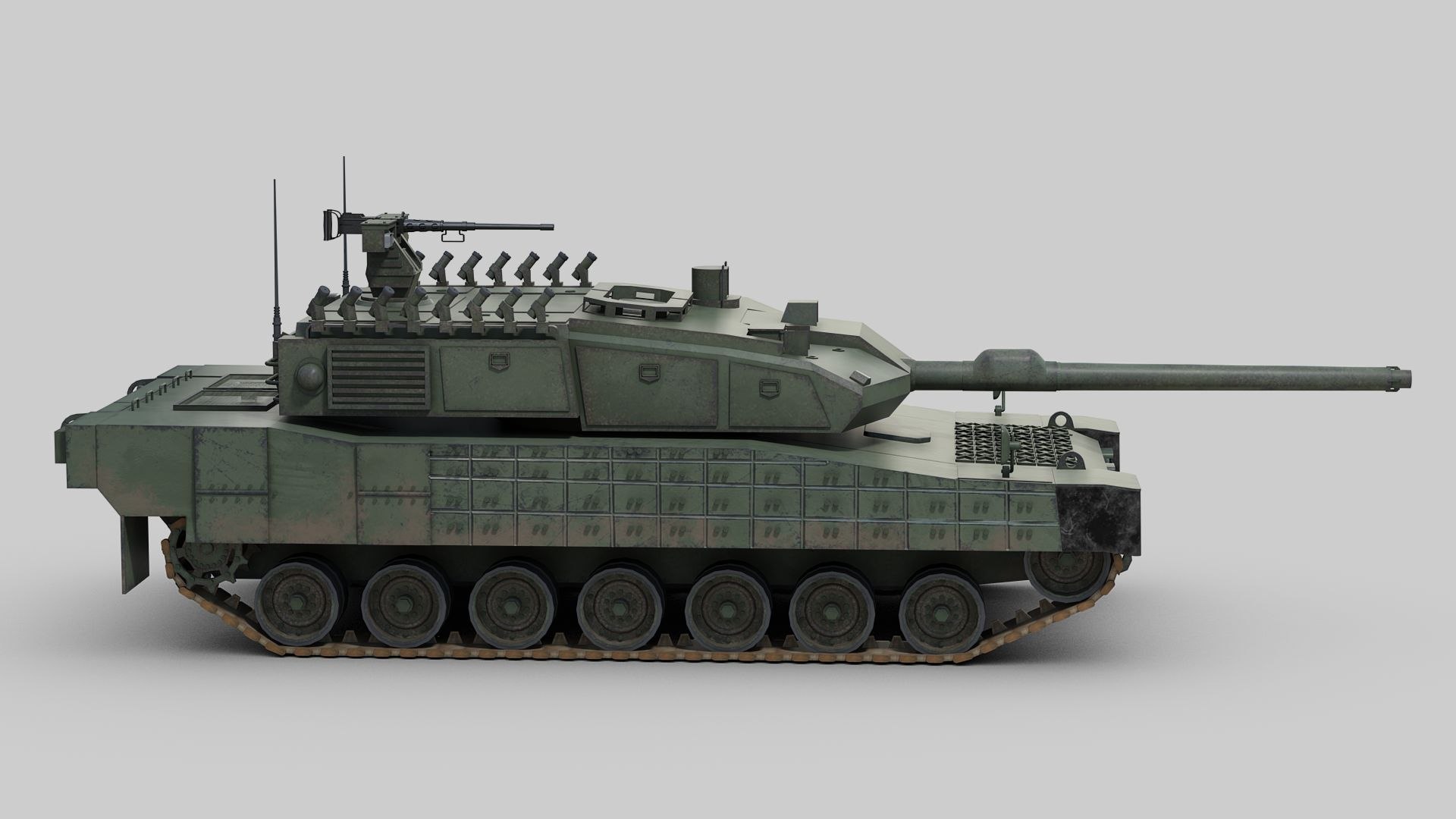 3d Modern Battle Tank Altay Model