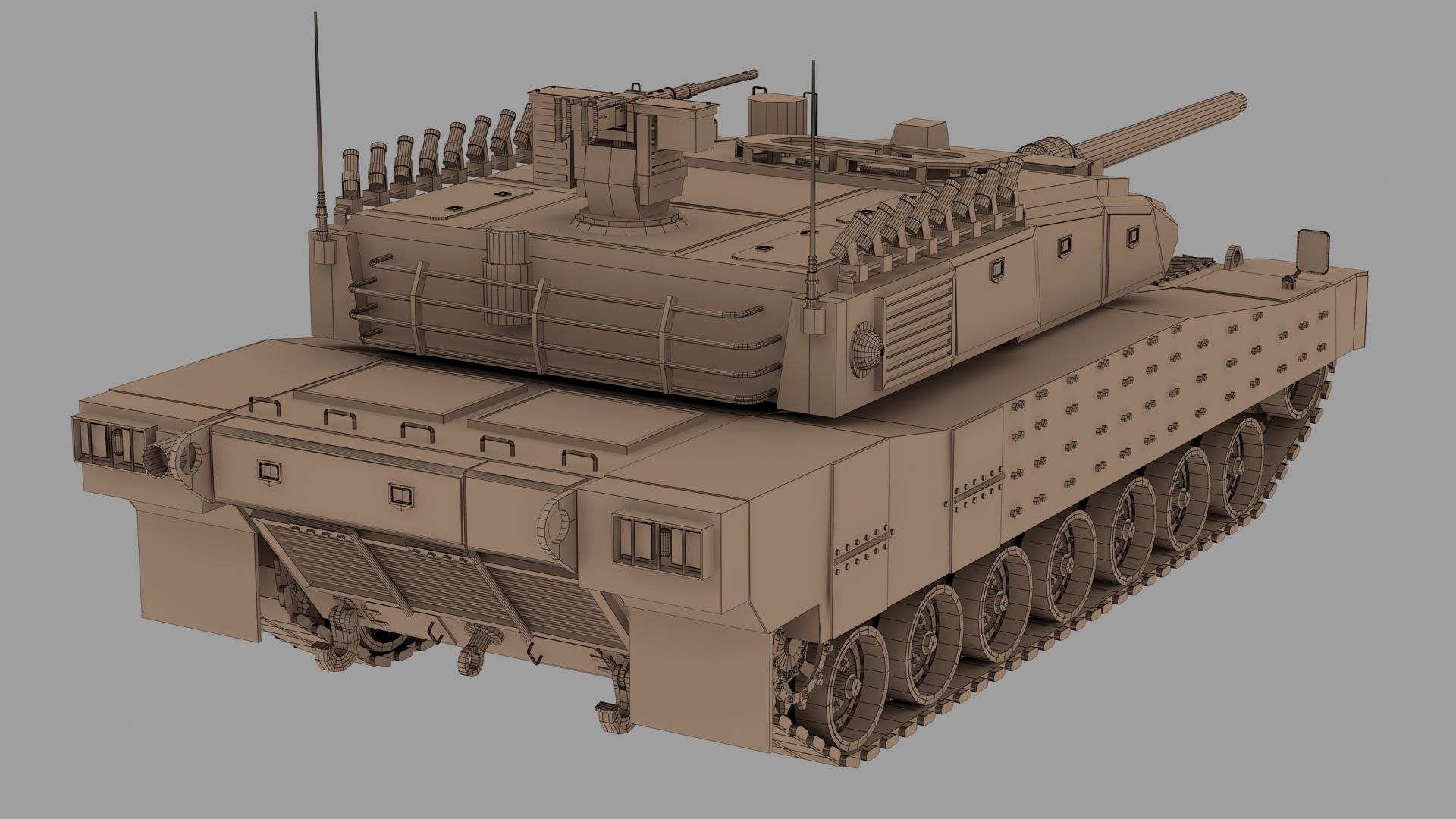 3d Modern Battle Tank Altay Model