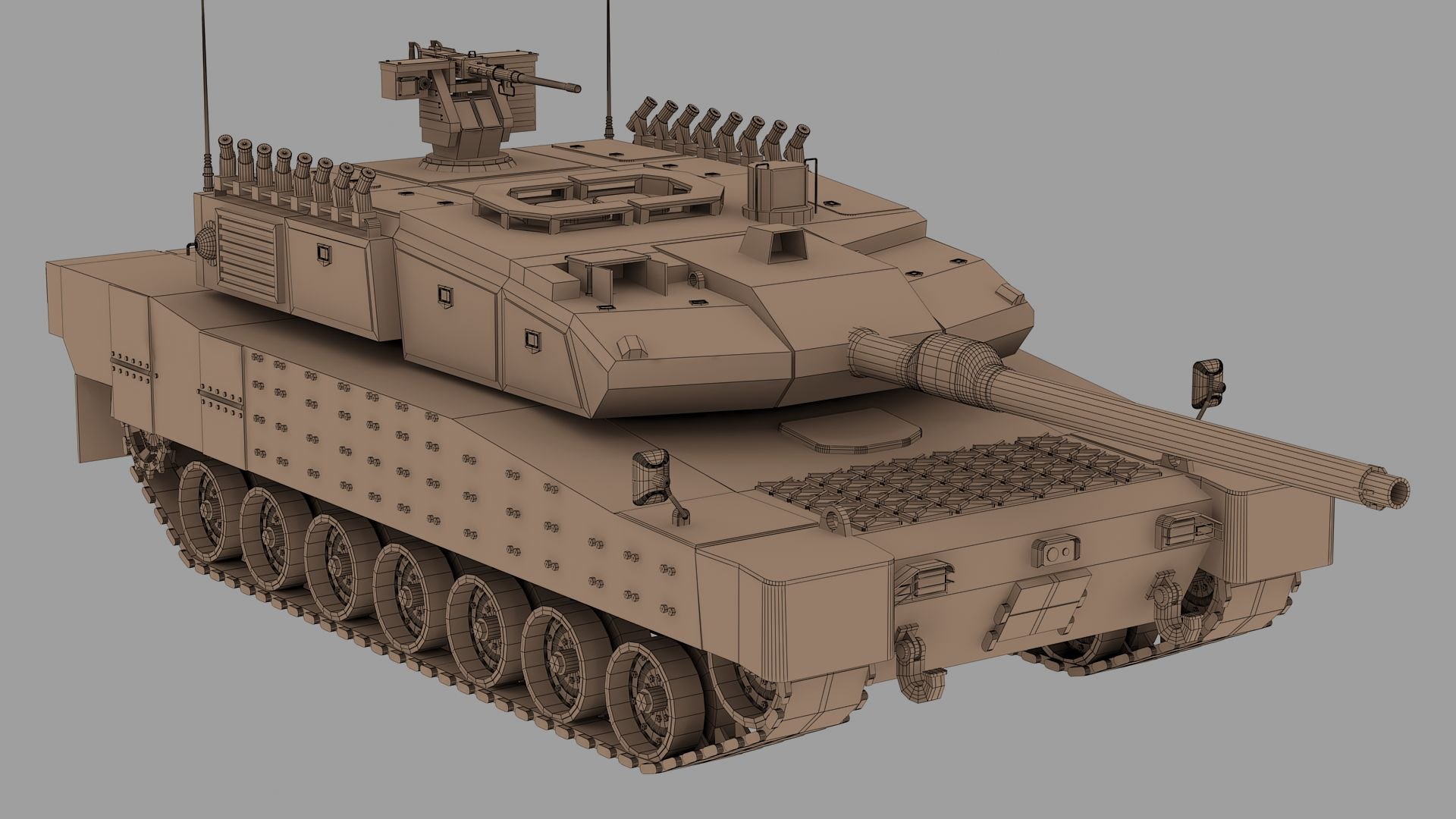 3d Modern Battle Tank Altay Model
