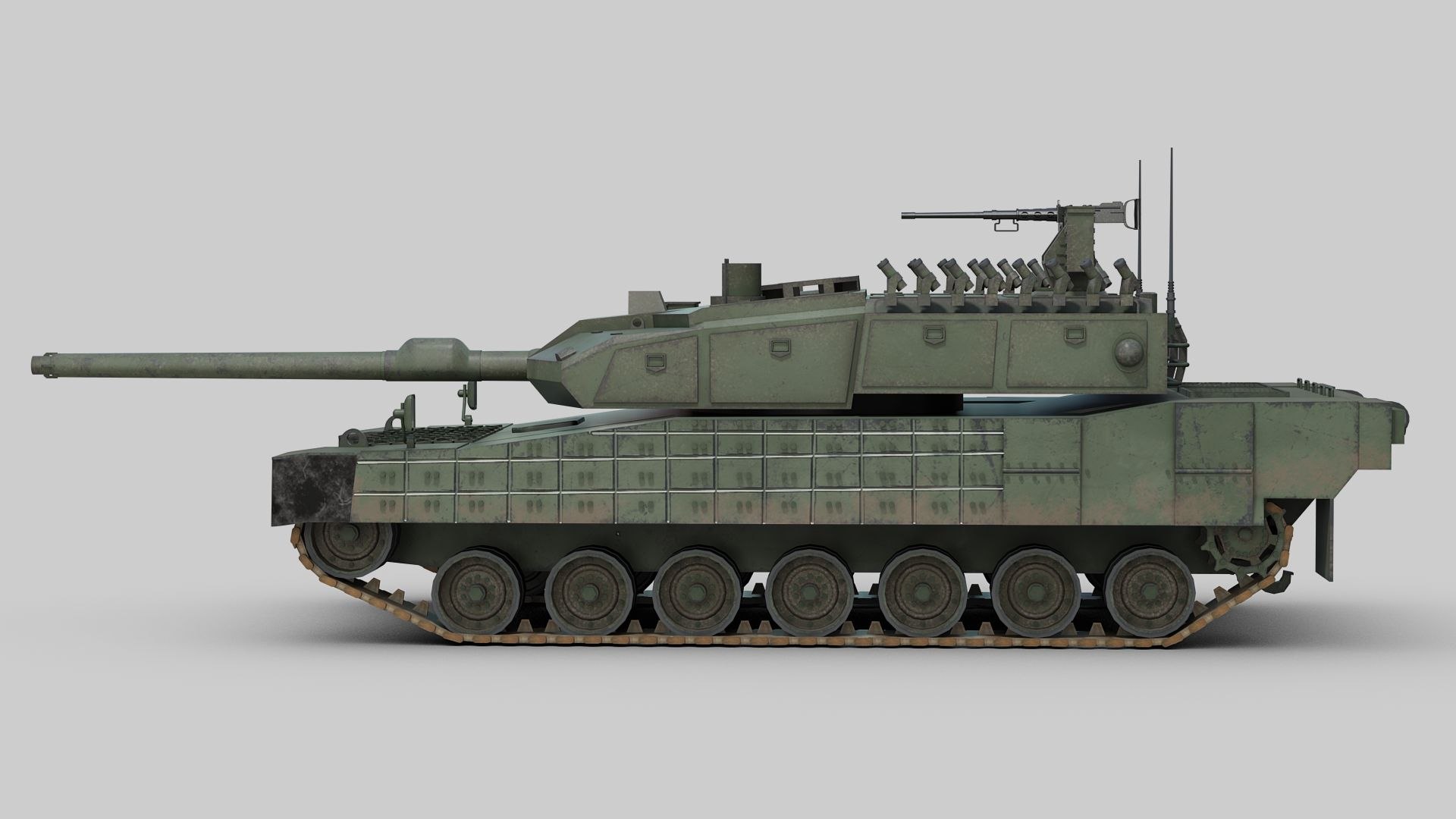3d Modern Battle Tank Altay Model