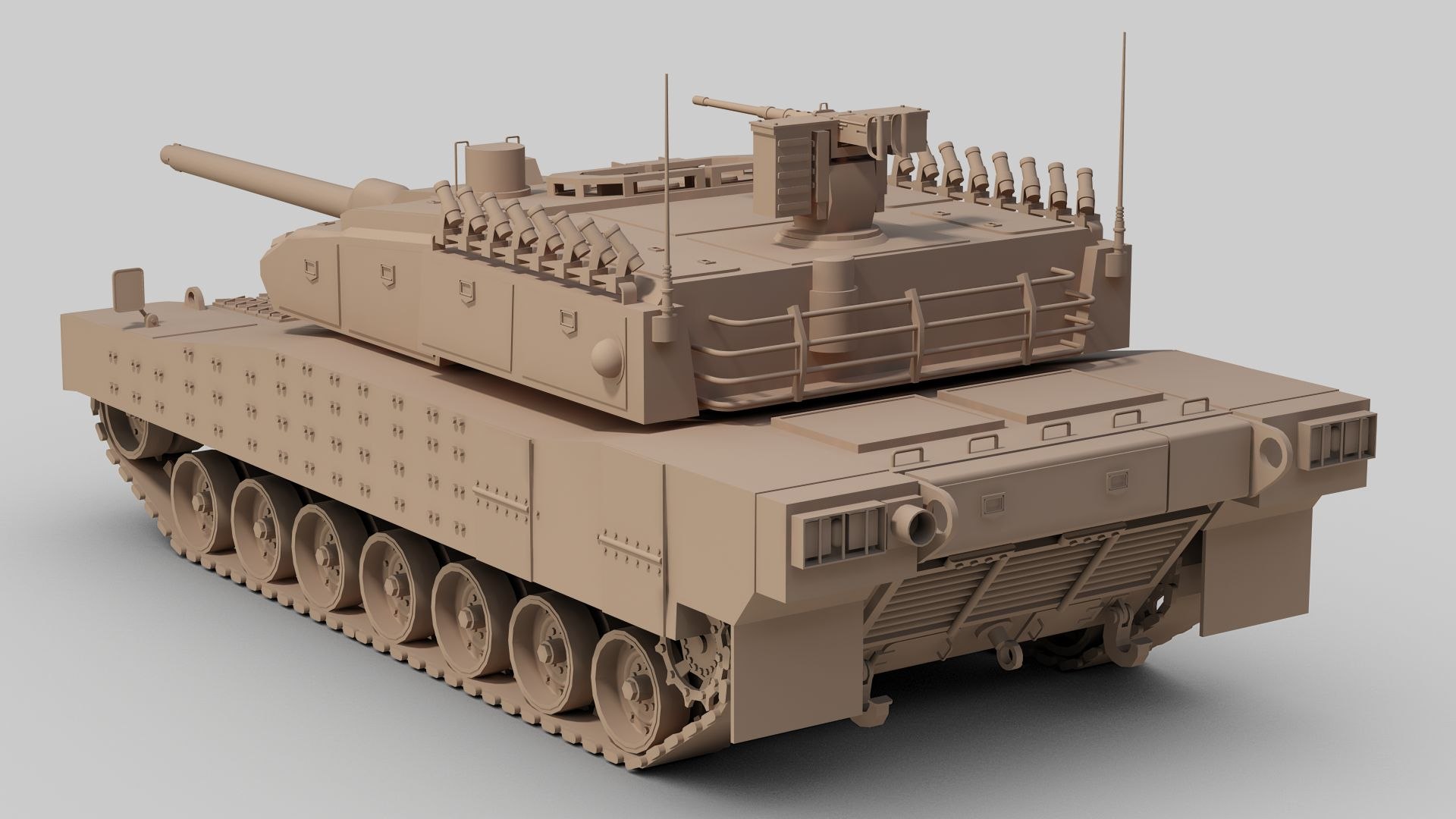 3d Modern Battle Tank Altay Model
