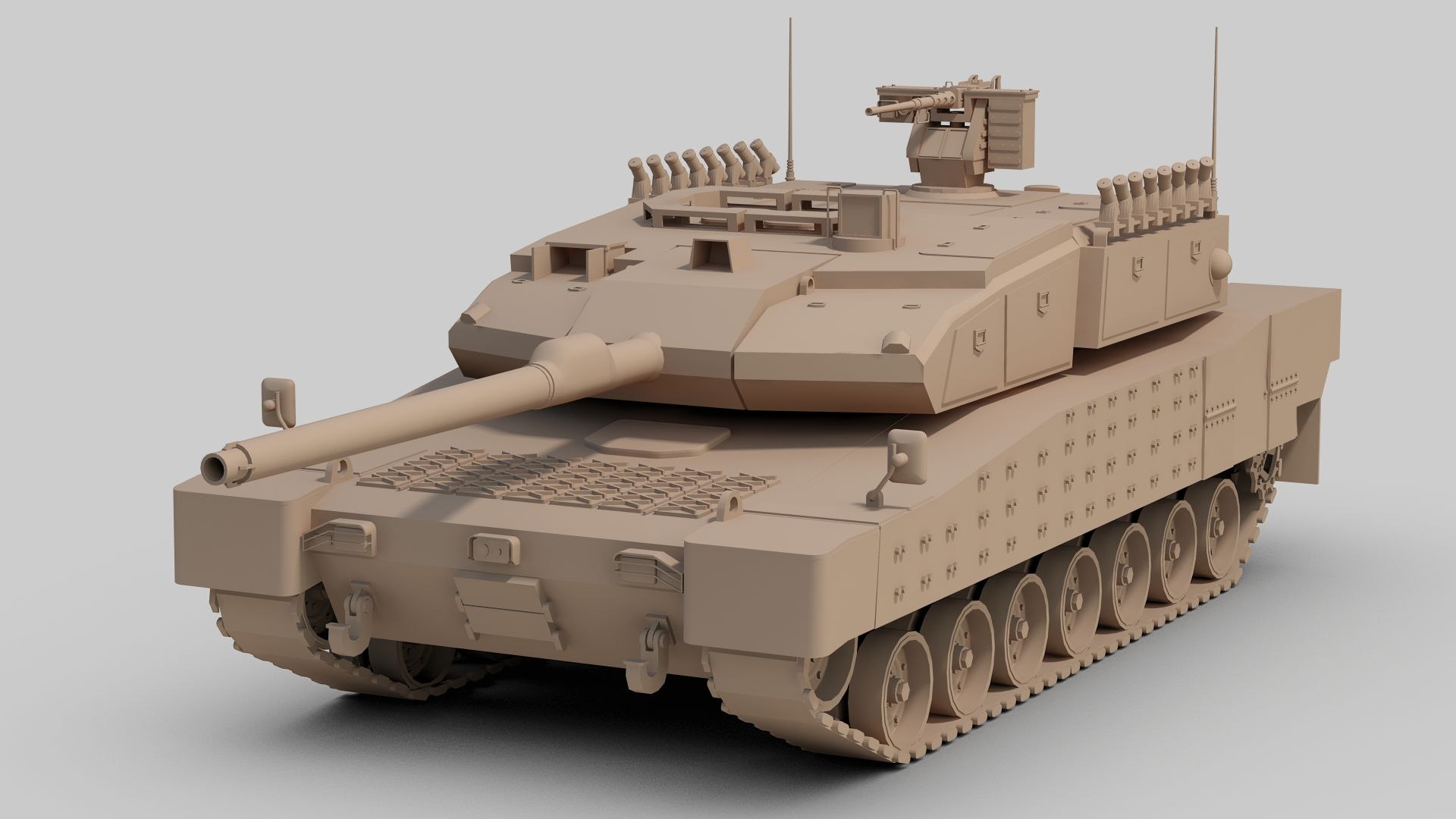3d Modern Battle Tank Altay Model