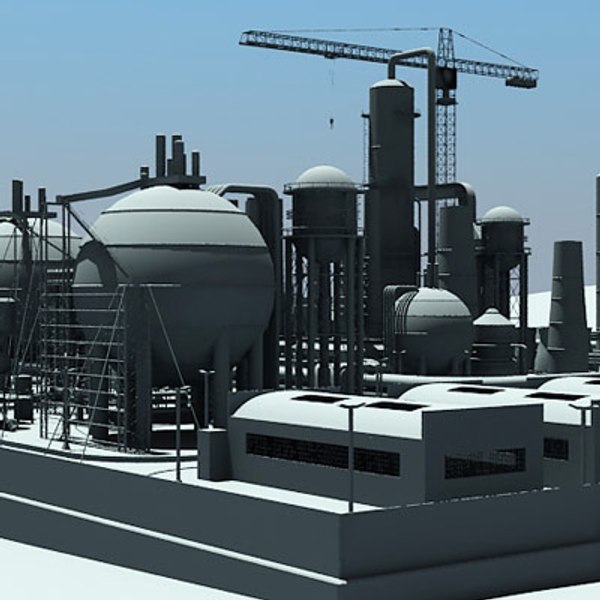 3d model industrial port terminal