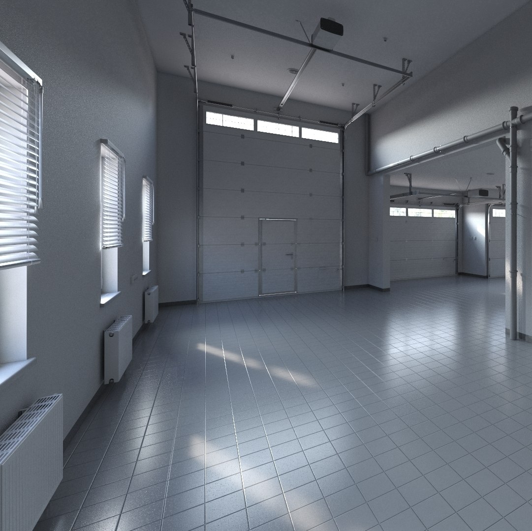 3D Big Home Garage Base Interior V1 Vray - TurboSquid 2155282