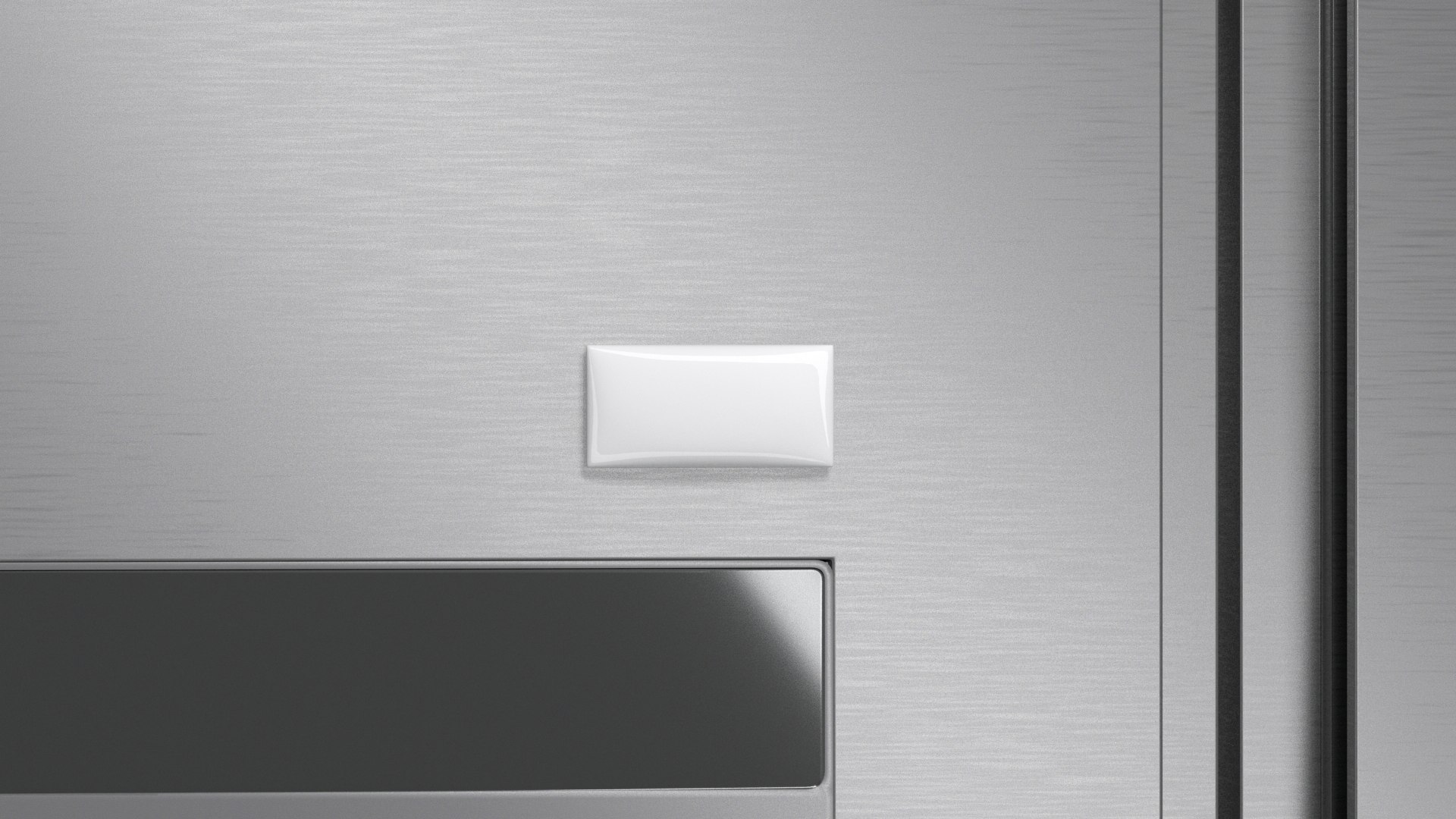 White Rectangle Fridge Magnet - Rectangular Magnetic Souvenir On ...