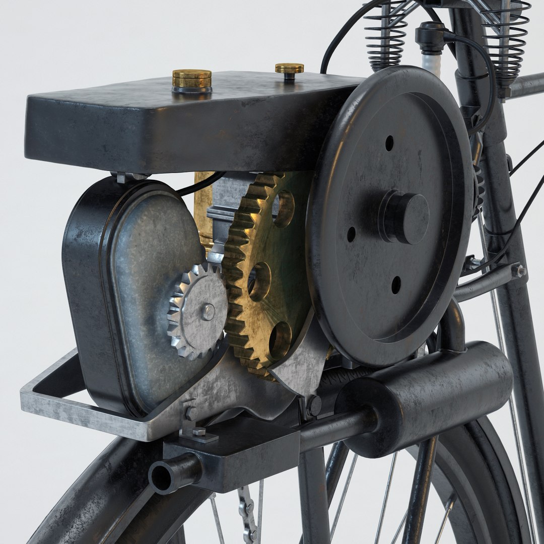 3d 1919 Simplex Motorcycle Motor