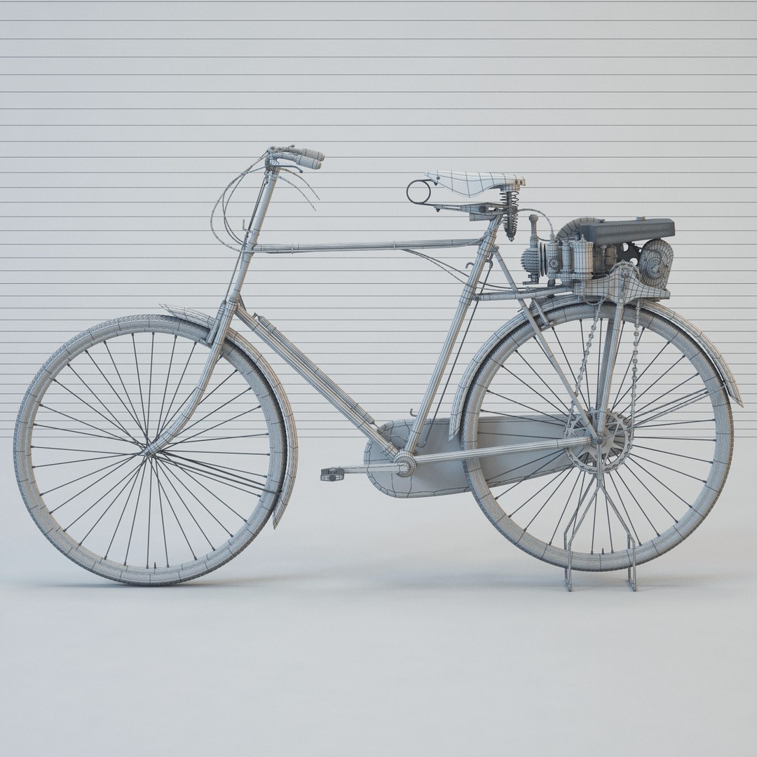 3d 1919 Simplex Motorcycle Motor