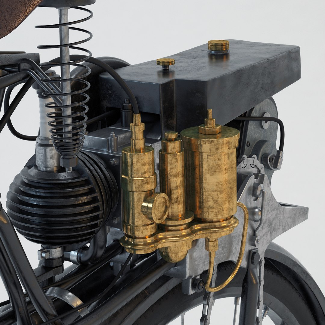 3d 1919 Simplex Motorcycle Motor