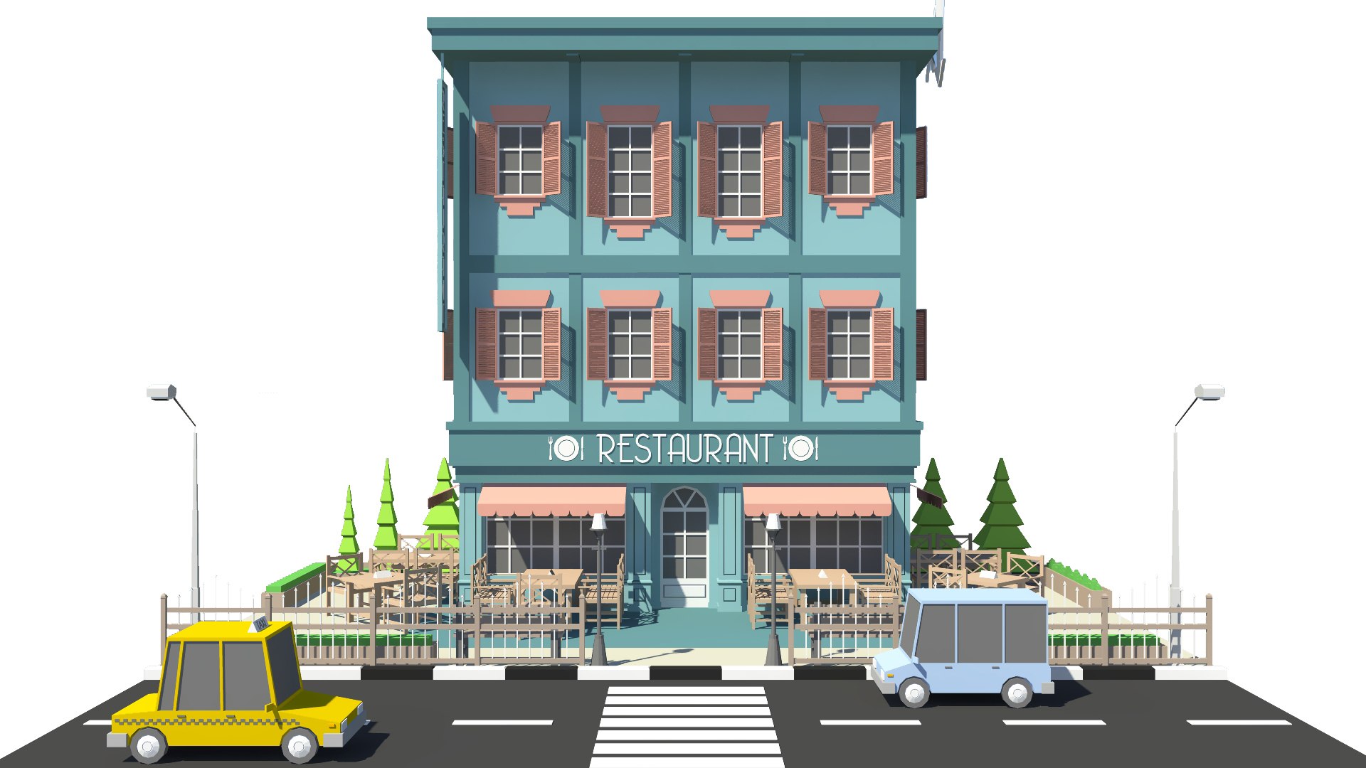 3D Restaurant01 - TurboSquid 1375506