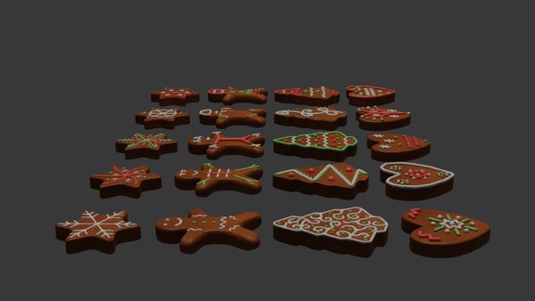 3D Gingerbread Cookies model - TurboSquid 1993104