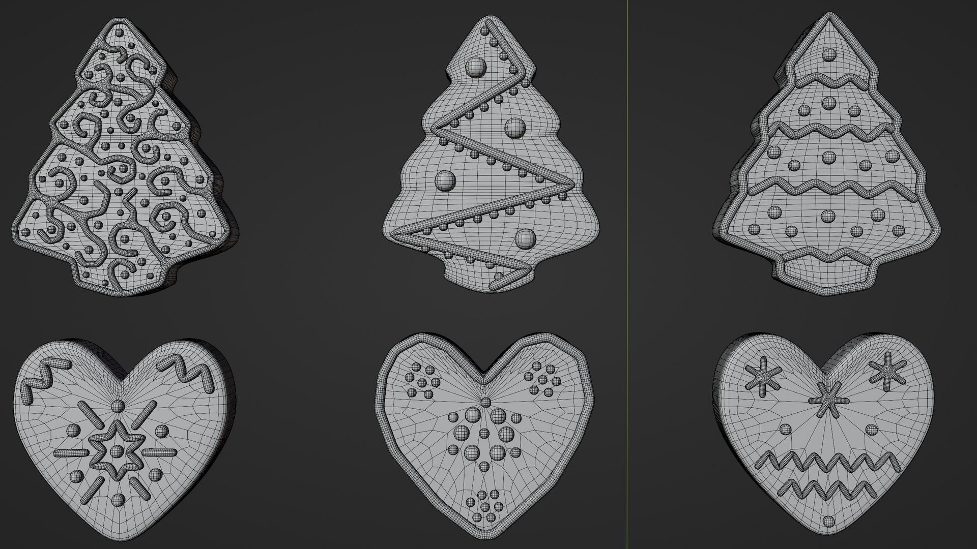 3D Gingerbread Cookies Model - TurboSquid 1993104