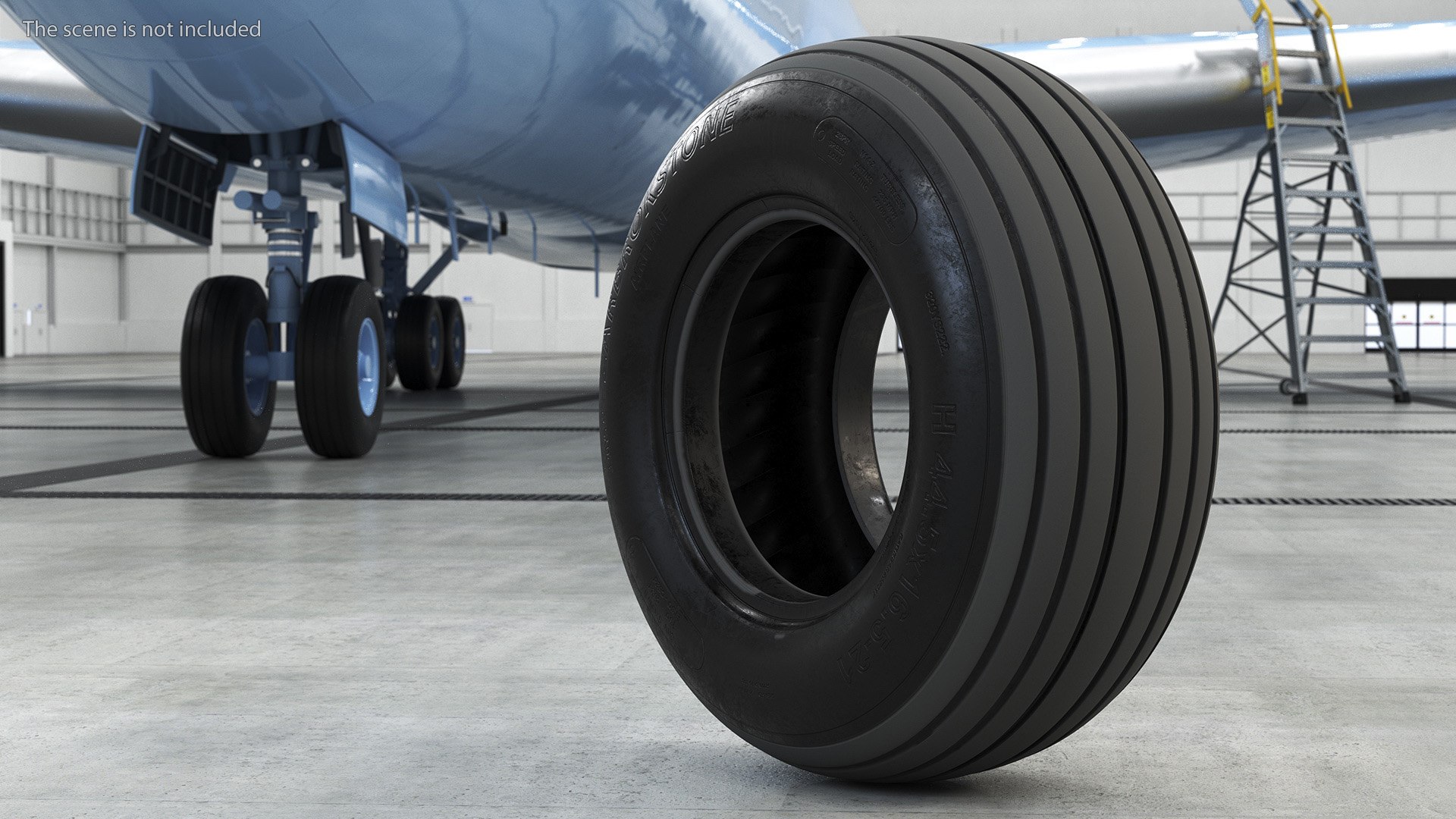 Dirty Airplane Tire 3D - TurboSquid 2157526